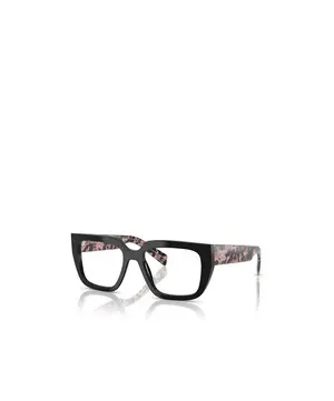 Prada Square Frame Eyeglasses - Black