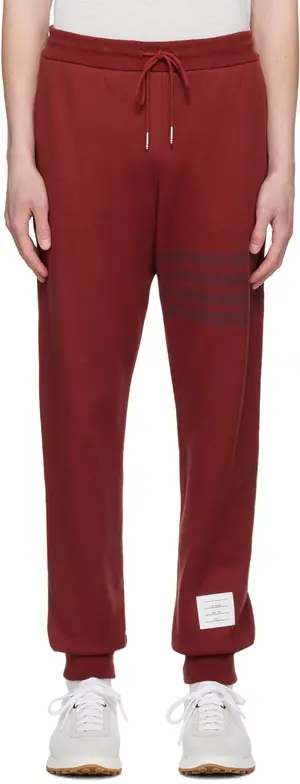 Thom Browne 4-bar Stripe Track Pants - Red