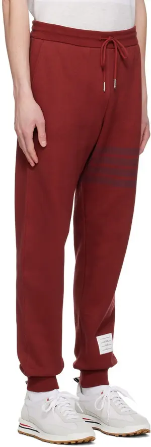 Thom Browne 4-bar Stripe Track Pants - Red