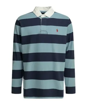 Polo Ralph Lauren Rugby Stripe Long Sleeve Polo Shirt - Green