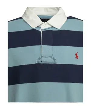 Polo Ralph Lauren Rugby Stripe Long Sleeve Polo Shirt - Green