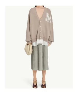 MAISON MARGIELA Two-in-one Knit Cardigan - Sand-colored