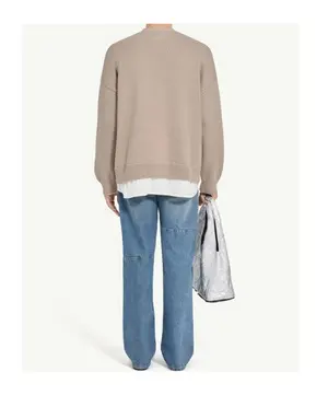 MAISON MARGIELA Two-in-one Knit Cardigan - Sand-colored