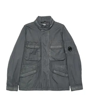 C.P. COMPANY 50 Fili Wax Pocket Zip Jacket - Grey