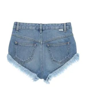 Isabel Marant Étoile Eneidao Denim Shorts With Frayed Hem - Blue