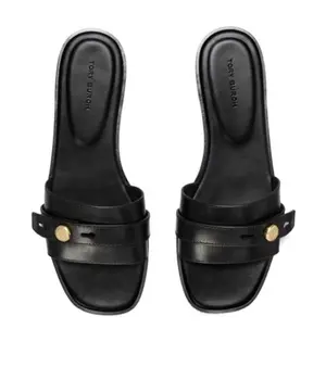 Tory Burch Romy Flat Mules - Black