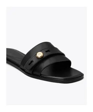 Tory Burch Romy Flat Mules - Black