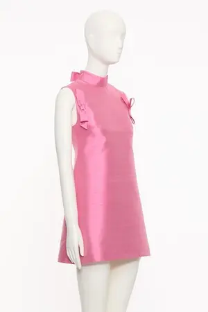 Valentino Garavani Sleeveless Bow Detail Mini Dress