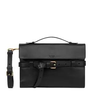 Moschino Embossed Shoulder Bag - Black