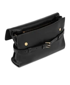 Moschino Embossed Shoulder Bag - Black