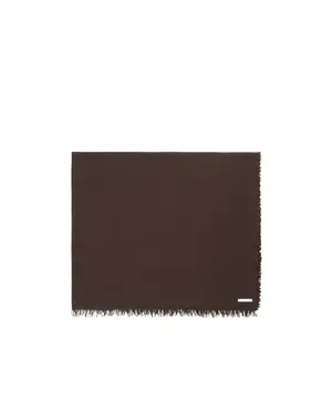 TOTEME Raw Edge Scarf - Chocolate