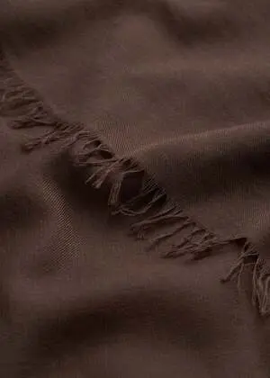 TOTEME Raw Edge Scarf - Chocolate