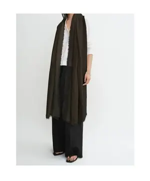 TOTEME Raw Edge Scarf - Chocolate