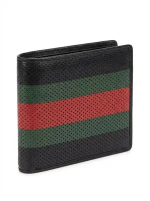 Gucci Mesh Color Matching Wallet - Black