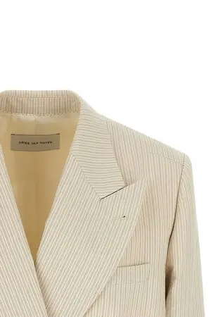 Dries Van Noten Oversized Double-breasted Blazer With Back Tie