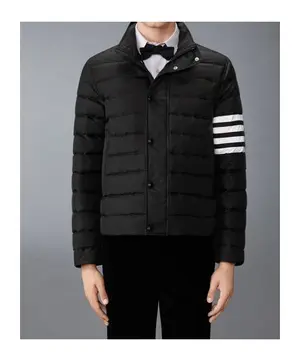 Thom Browne Shiny Ripstop Lightweight Down-filled Jacket With 4-bar Detailing