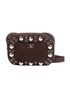 Valentino Garavani Vlogo Signature Embellished Shoulder Bag - Brown