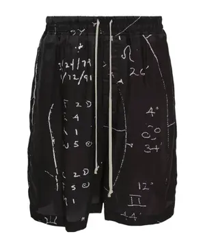 Rick Owens Graphic Print Drawstring Shorts