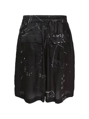 Rick Owens Graphic Print Drawstring Shorts