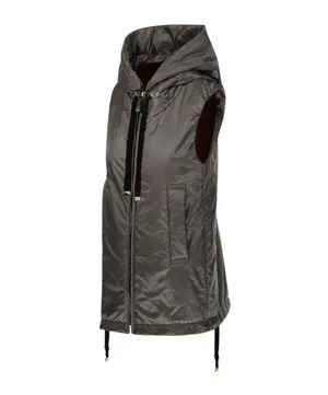 Max Mara Greengo Zip-up Drawstring Gilet - Gray