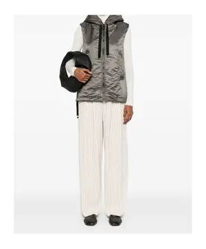Max Mara Greengo Zip-up Drawstring Gilet - Gray