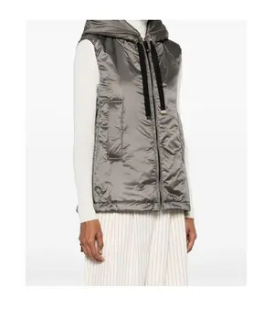 Max Mara Greengo Zip-up Drawstring Gilet - Gray