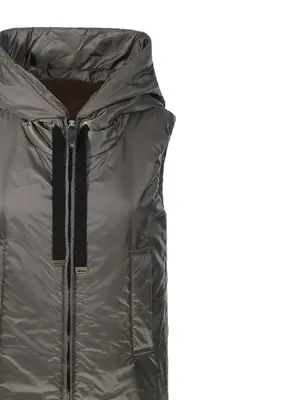 Max Mara Greengo Zip-up Drawstring Gilet - Gray