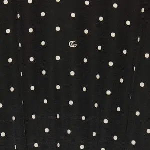 Gucci Polka Dot Long Sleeve Midi Dress With Ruffle Details