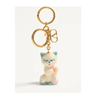 Valentino Garavani Le Chat De La Maison Key Ring - Nude