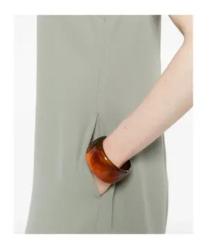 Calvin Klein Sleeveless V-neck Wide-leg Jumpsuit - Gray