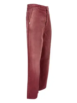 Dior Burgundy Corduroy Wide-leg Trousers