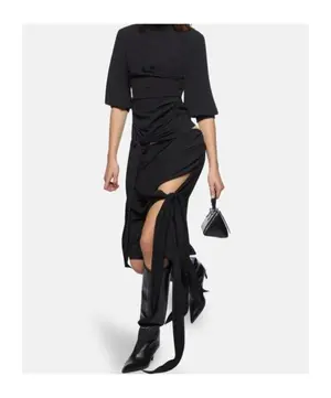 Attico The Draped Midi Skirt By