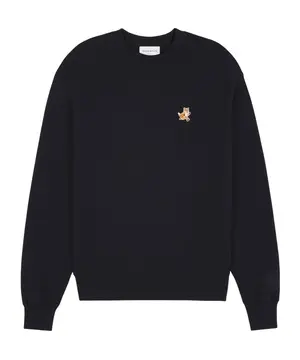 Maison Kitsuné Maison Kitsun Speedy Fox Long Sleeved Sweatshirt - Black