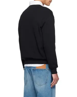 Maison Kitsuné Maison Kitsun Speedy Fox Long Sleeved Sweatshirt - Black