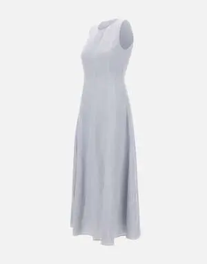Eleventy Sleeveless Flared Dress - Light Blue