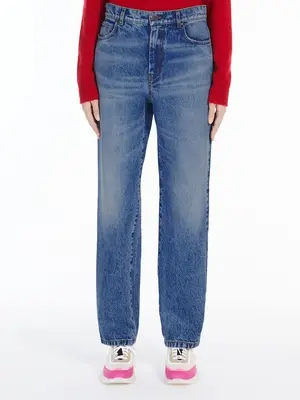 Max Mara Contrast Stitch Straight Leg Jeans