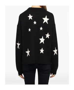 Zadig&Voltaire Long Sleeve Knit Top With Star Pattern