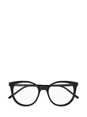 Saint Laurent Oval Frame Glasses - Black