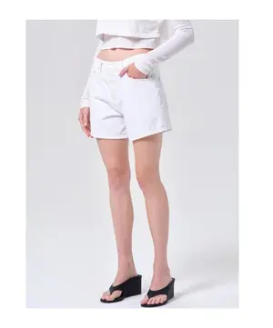AGOLDE Leith Vintage Fit Denim Shorts - Marshmallow