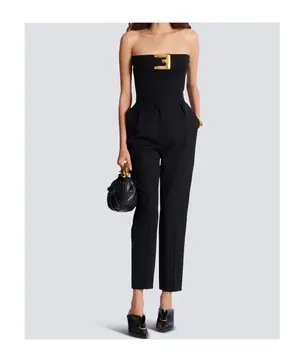 Balmain Strapless Buckle Bodysuit