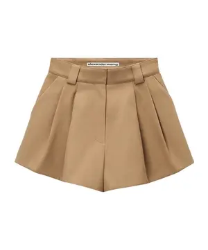 Alexander Wang High-rise Flared Shorts - Nude