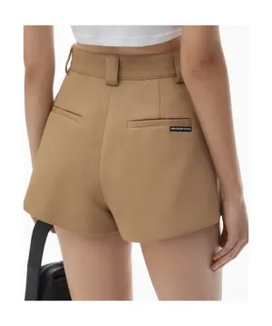 Alexander Wang High-rise Flared Shorts - Nude