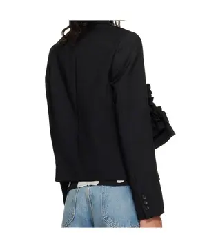 Comme Des Garçons Long Sleeved Ruffle Suit Jacket