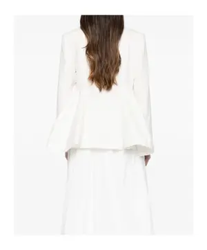 Sacai Long-sleeved Drawstring Blazer With Pleated Details