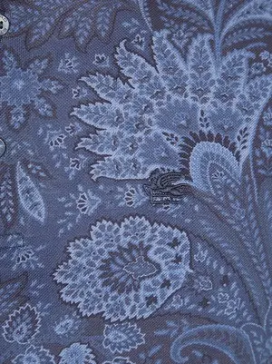Etro Arnica Paisley Short-sleeved Polo Shirt - Blue