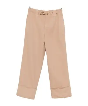 TWINSET Belted Cuffed Pants - Nude