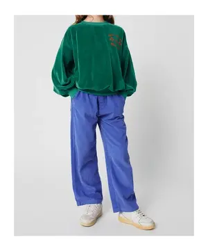 BOBO CHOSES Velour Crewneck Sweatshirt
