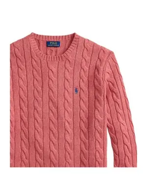 Polo Ralph Lauren Cable Knit Crewneck Sweater - Red