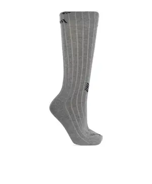 Marni Ribbed Logo Knee High Socks - Grey