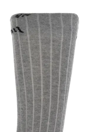 Marni Ribbed Logo Knee High Socks - Grey